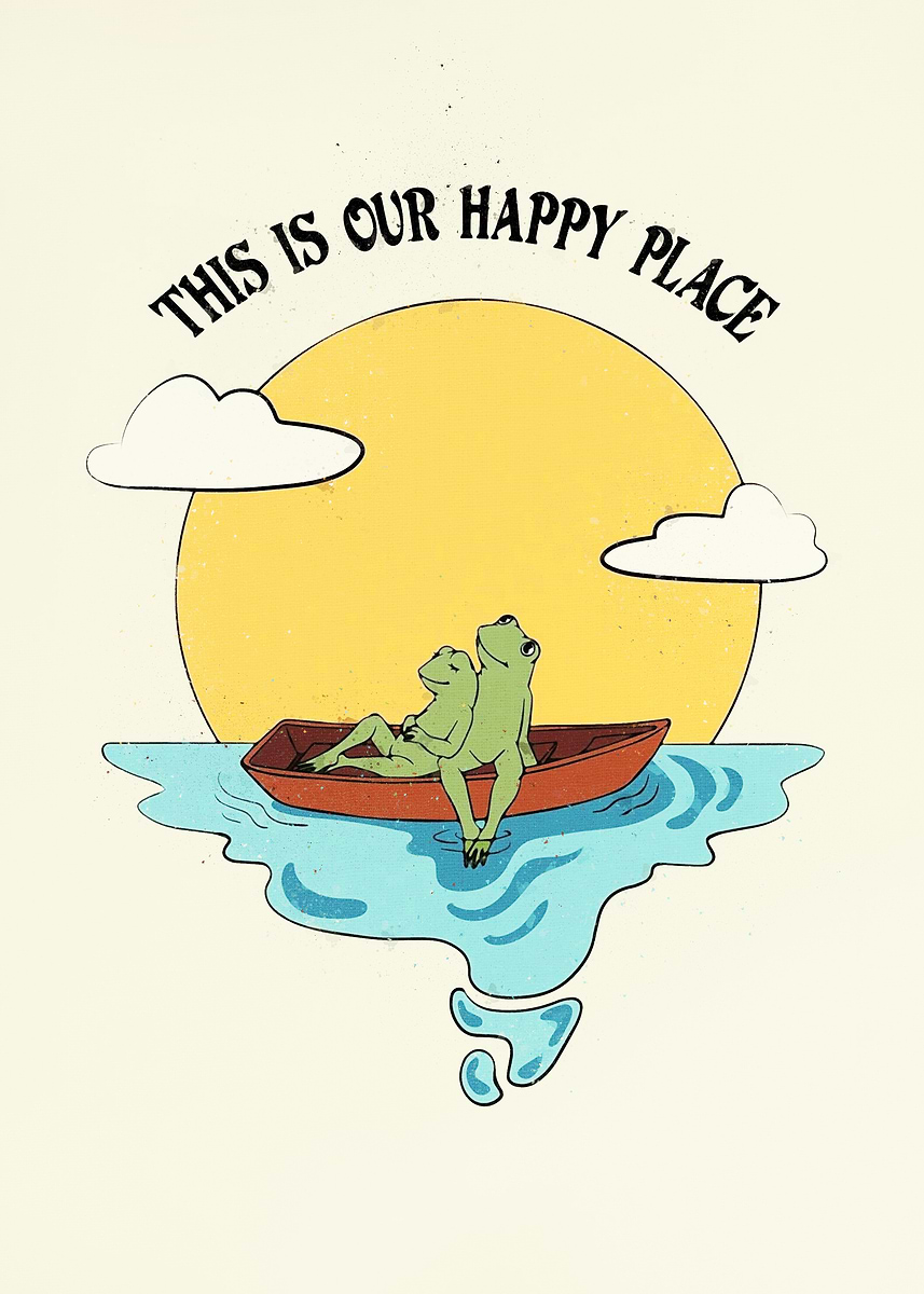 'This Is Our Happy Place' Poster, picture, metal print, paint by Malin ...