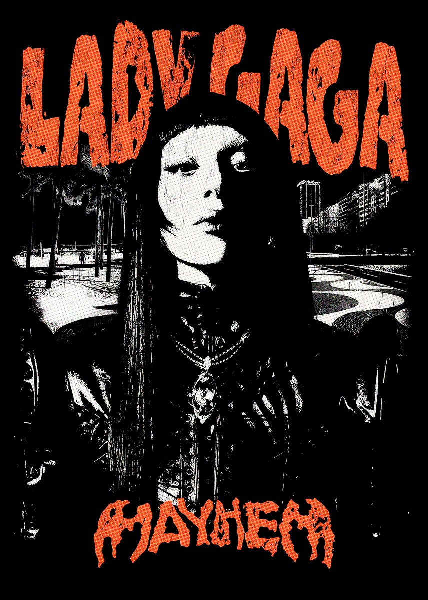 'Lady Gaga Mayhem Graphic Art' Poster, picture, metal print, paint by ...