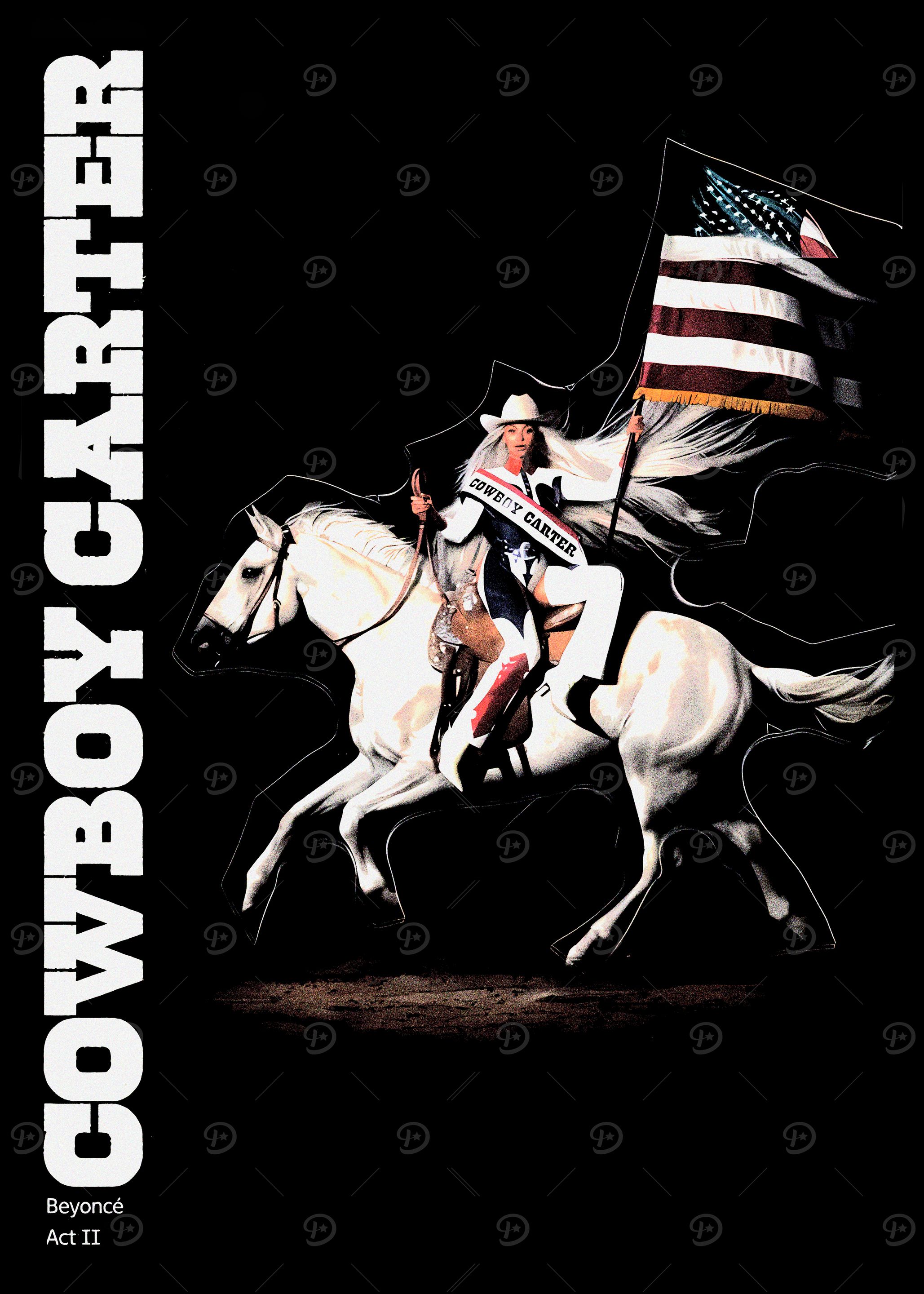 'Cowboy Carter Album Art' Poster, picture, metal print, paint by ...