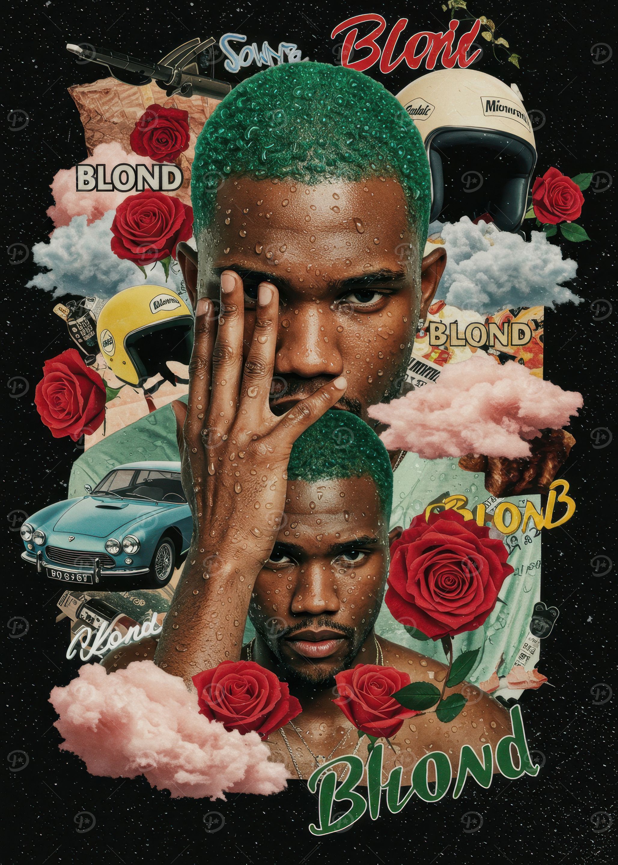 'Frank Ocean Blond Album Cover Art' Poster, picture, metal print, paint ...