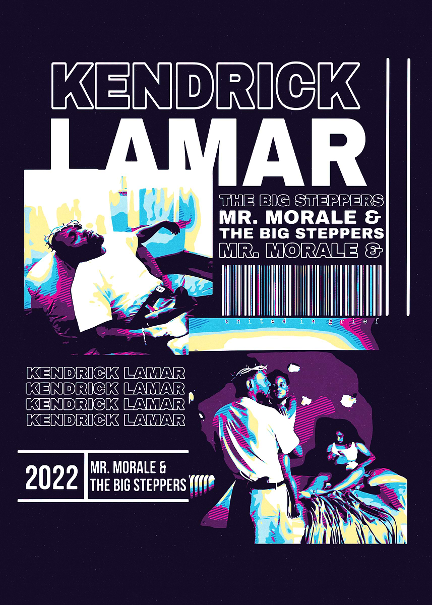 'Kendrick Lamar - Mr. Morale Poster' Poster, picture, metal print ...