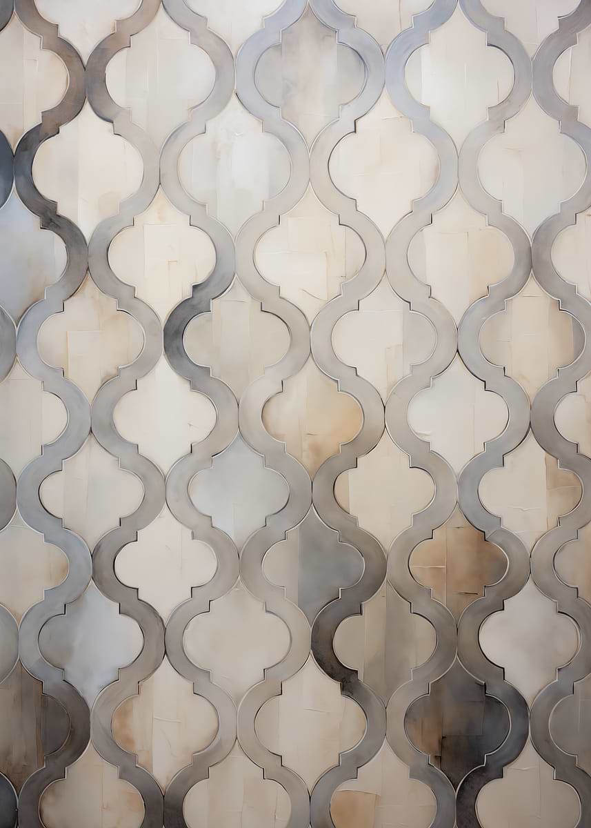 'Moroccan Quatrefoil Pattern' Poster, picture, metal print, paint by ...