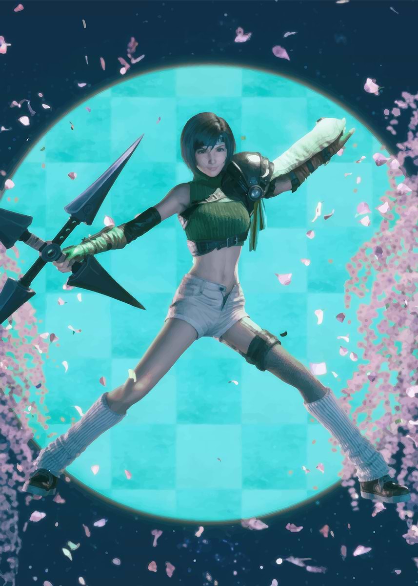 'Yuffie Kisaragi in Action Pose' Poster, picture, metal print, paint by ...