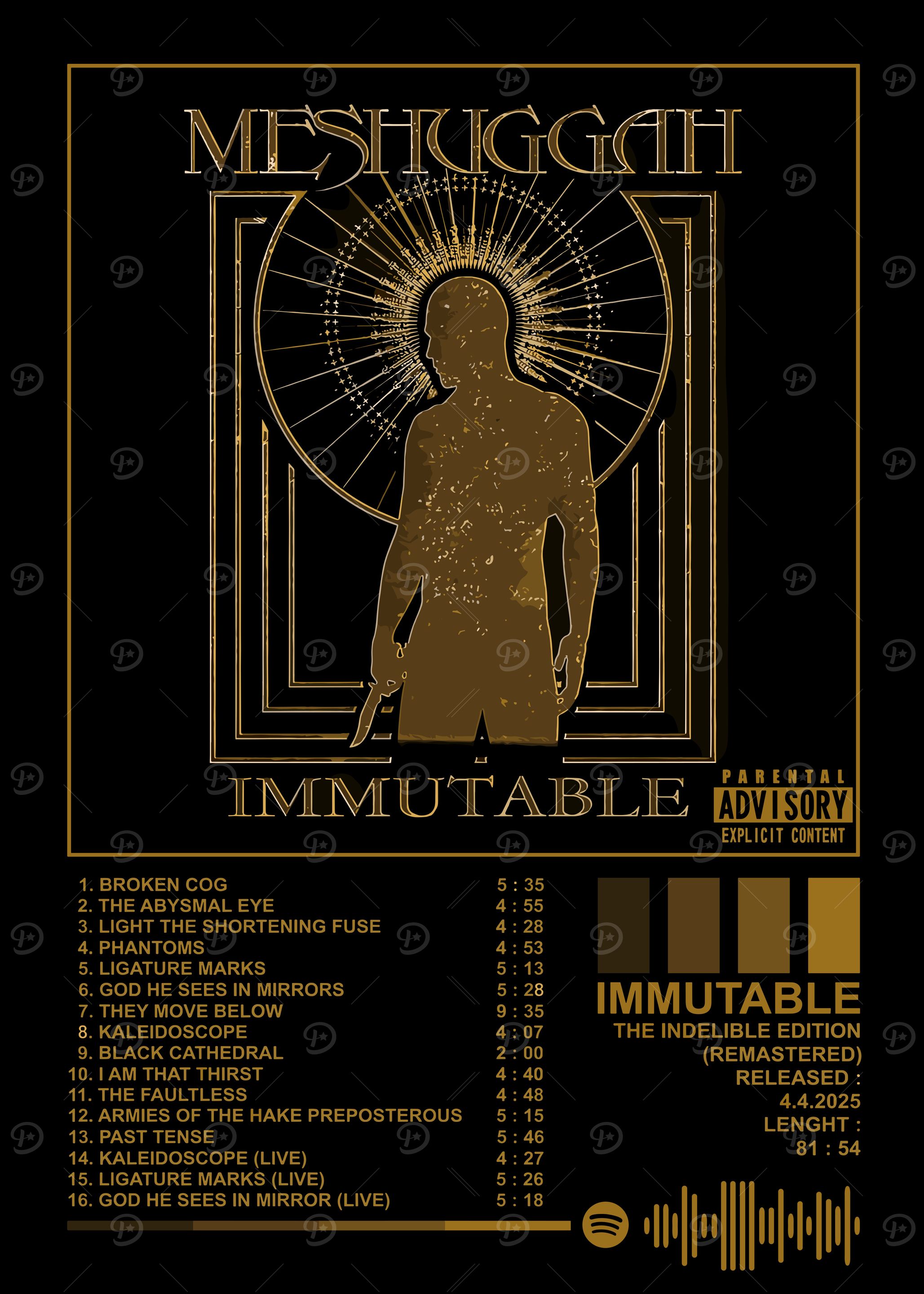'Meshuggah Immutable Album Cover Art' Poster, picture, metal print ...