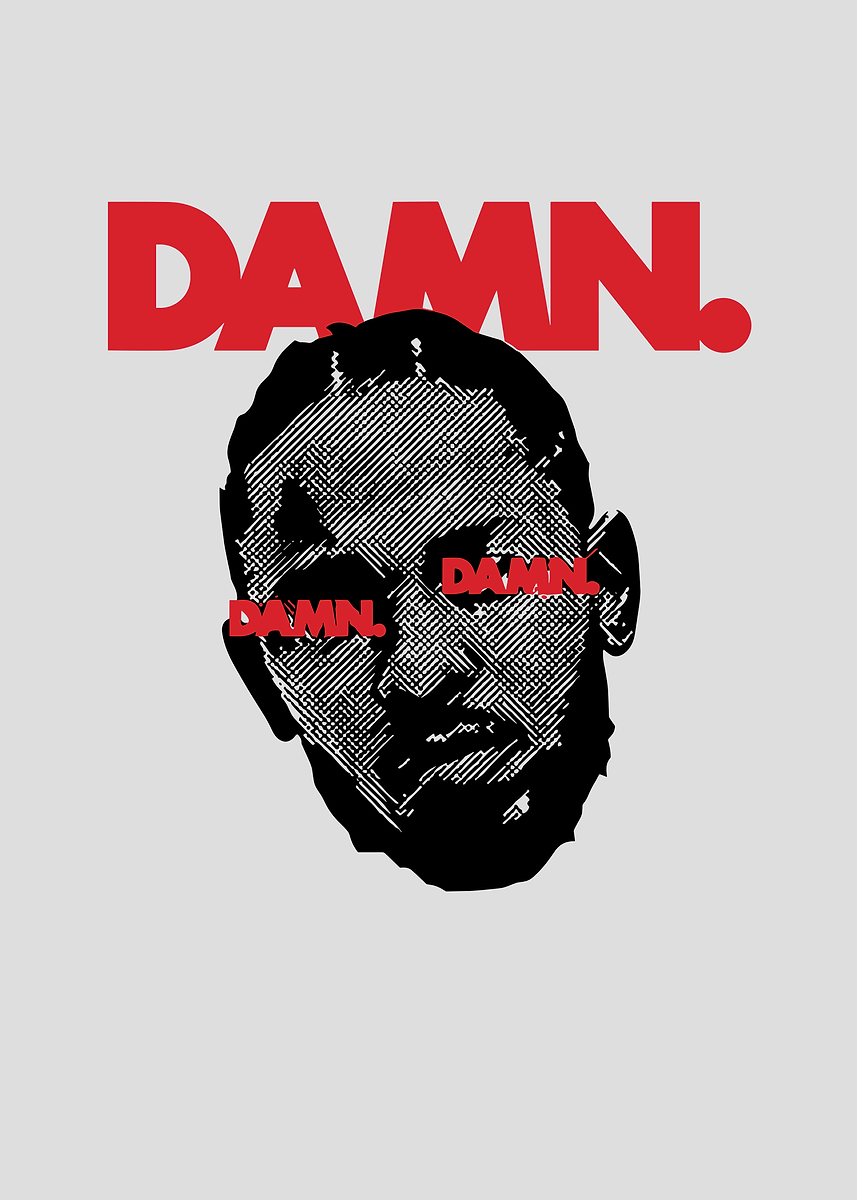 'Kendrick Lamar DAMN Album Art' Poster, picture, metal print, paint by ...