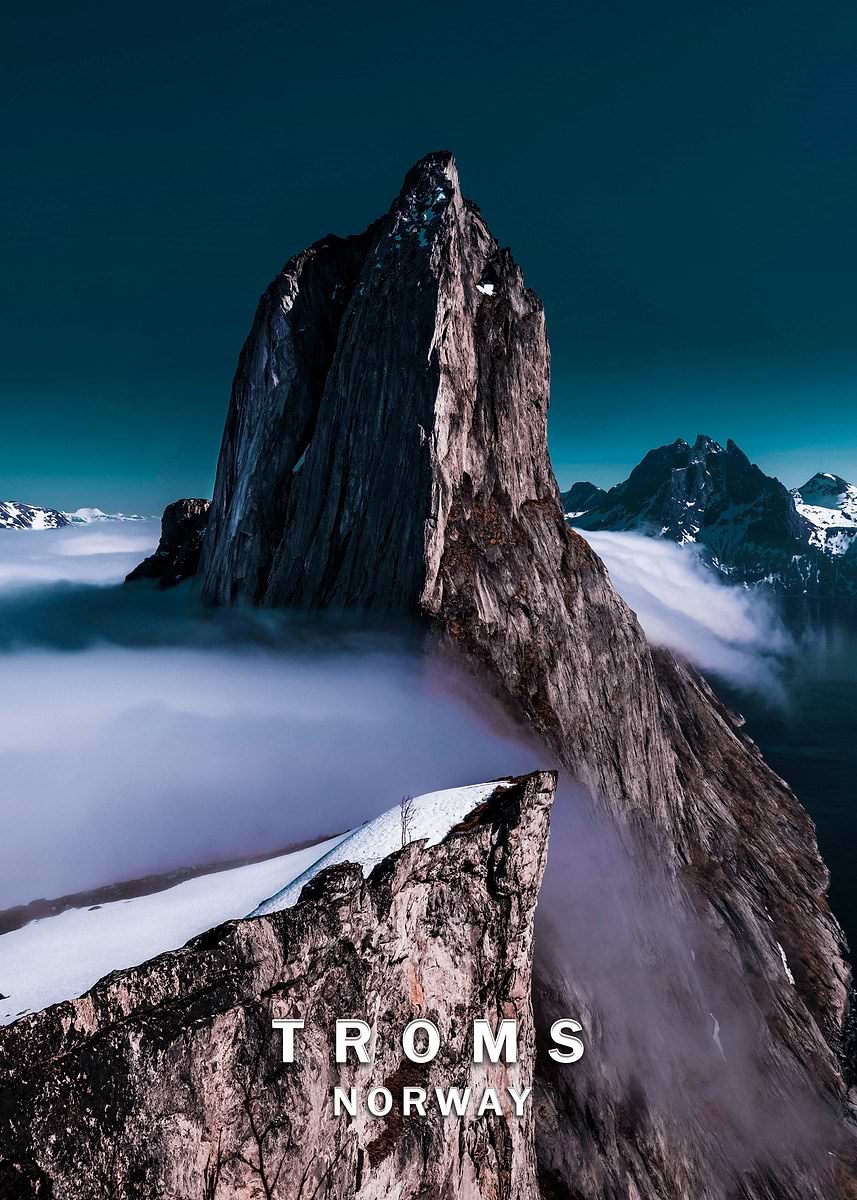 'Troms Norway Mountain Landscape' Poster, picture, metal print, paint ...