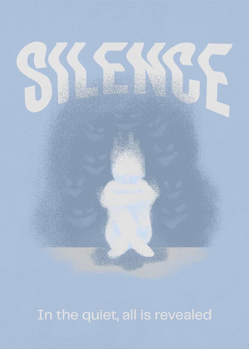 'Silence: Introvert Minimalist' Poster, picture, metal print, paint by ...