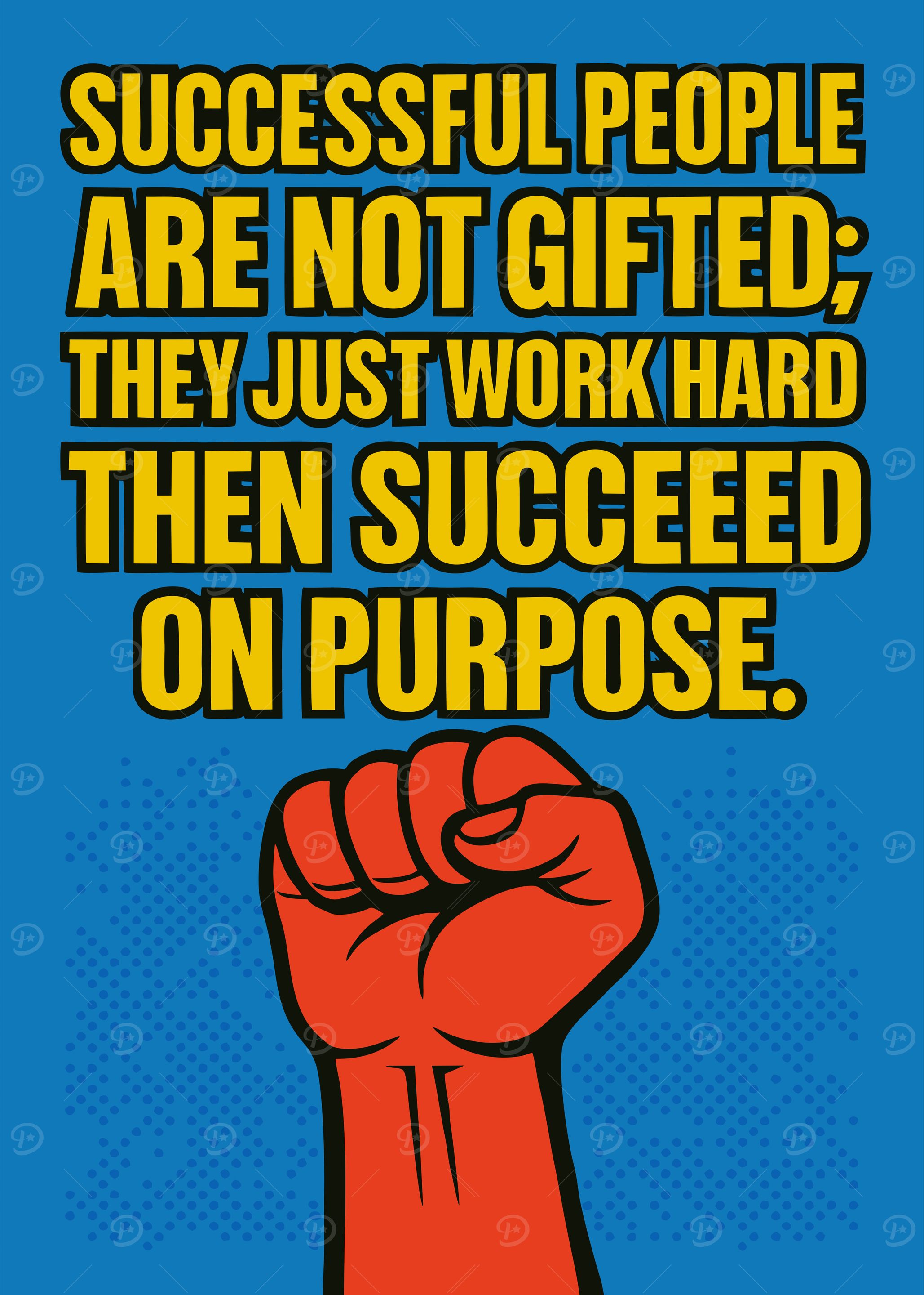 'Motivational Quote with Raised Fist' Poster, picture, metal print ...