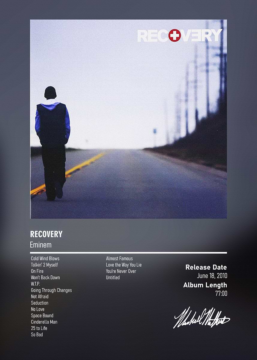 'Recovery Album Cover Art' Poster, picture, metal print, paint by ...