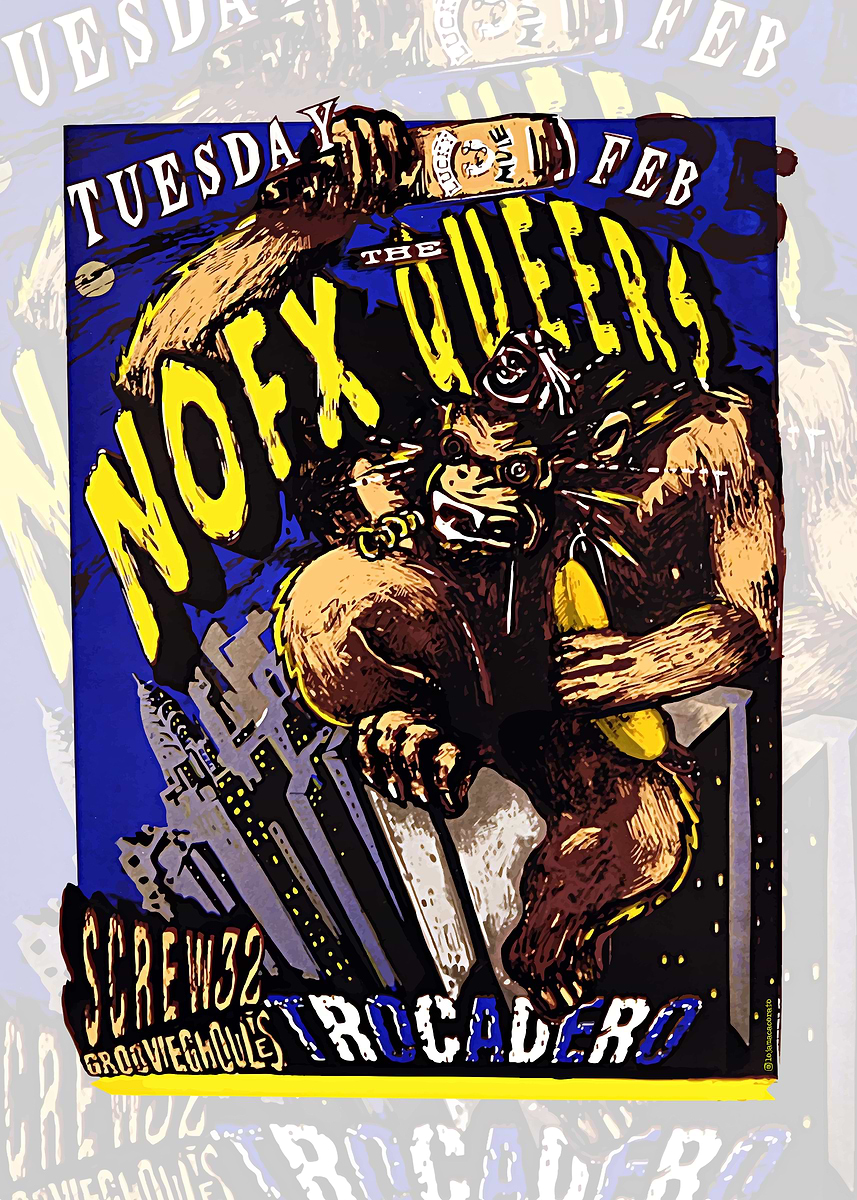 'NOFX, The Queers, Screw32 Concert Poster' Poster, picture, metal print ...