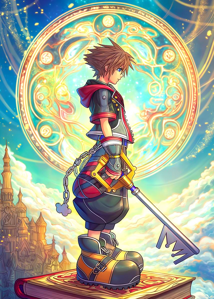 'Kingdom Hearts Sora Digital Art' Poster, picture, metal print, paint ...