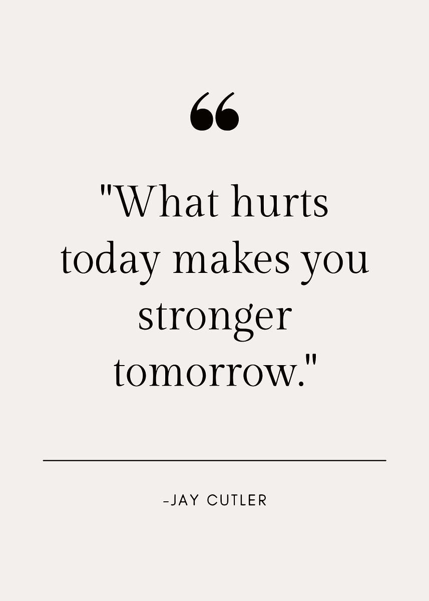 'Inspirational Quote by Jay Cutler' Poster, picture, metal print, paint ...