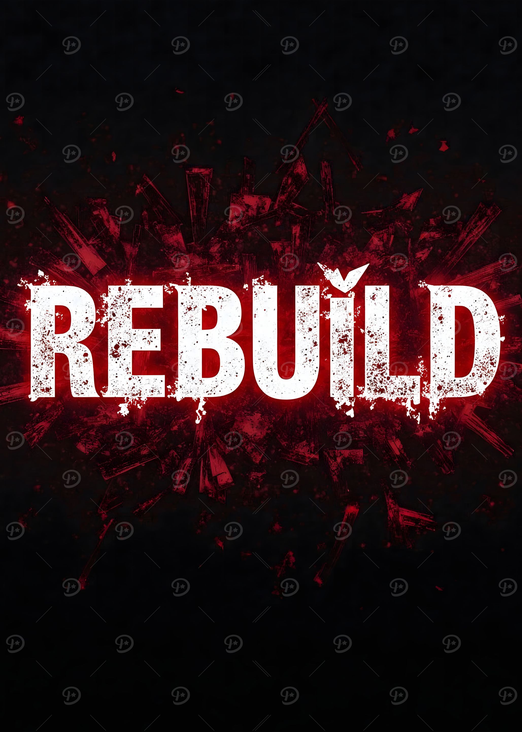 'Rebuild Text Art' Poster, picture, metal print, paint by AnikArts ...