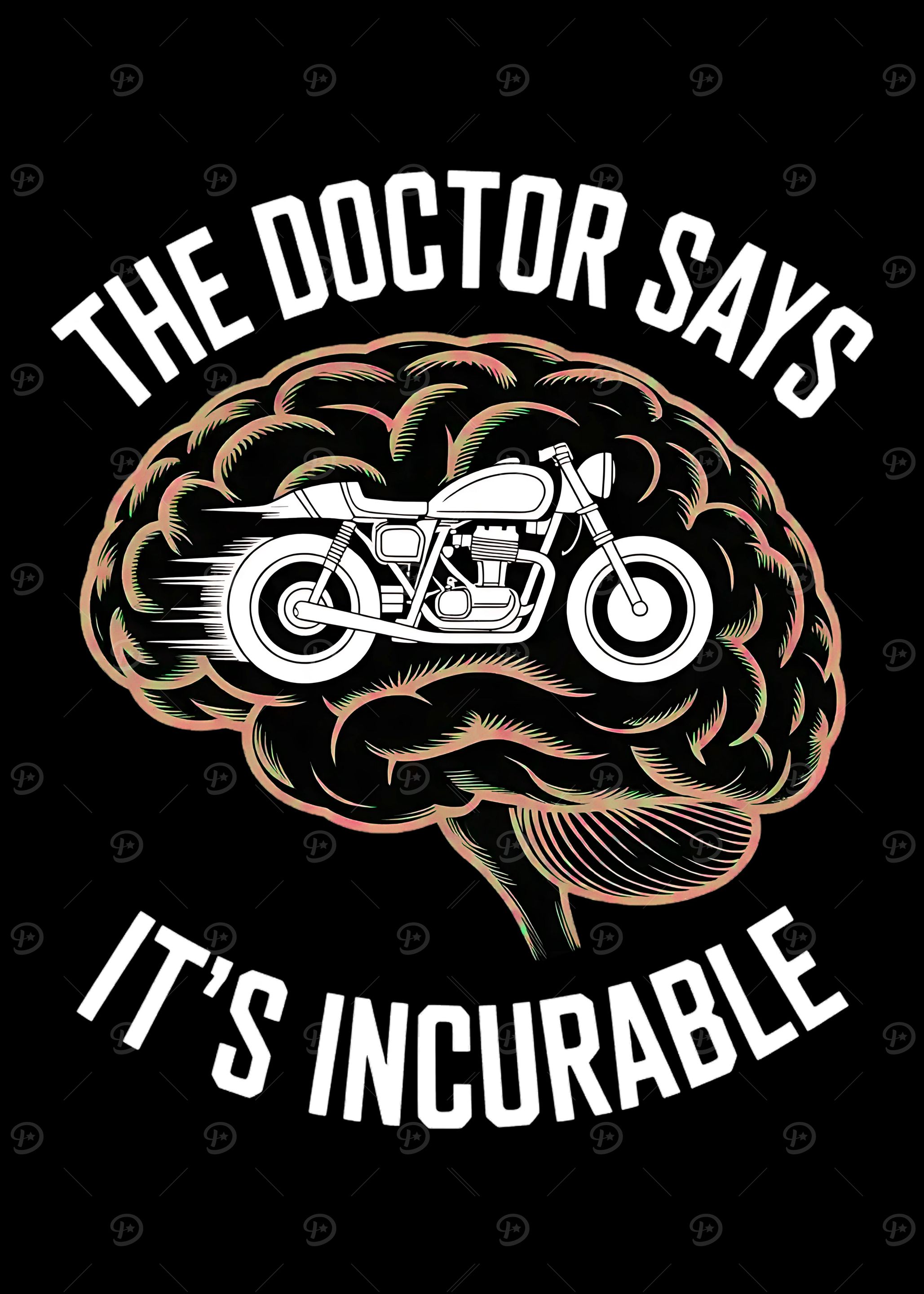 'Motorcycle Obsessed Brain' Poster, picture, metal print, paint by ...
