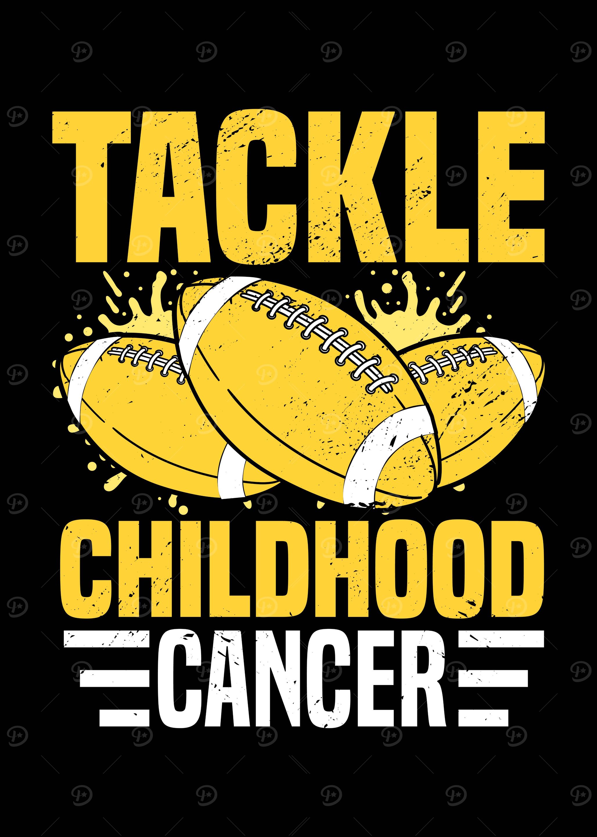 'Tackle Childhood Cancer Football' Poster, picture, metal print, paint ...