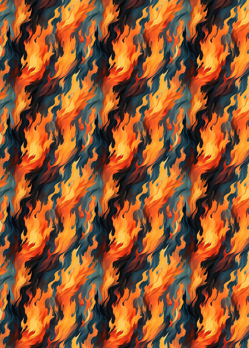'Abstract Fire Pattern' Poster, picture, metal print, paint by ...
