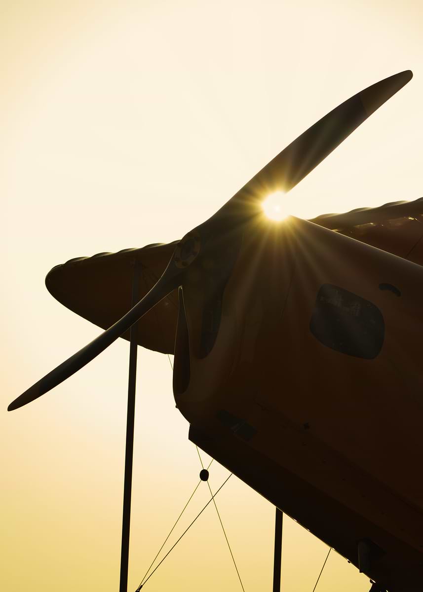 'Vintage Airplane Propeller at Sunset' Poster, picture, metal print ...