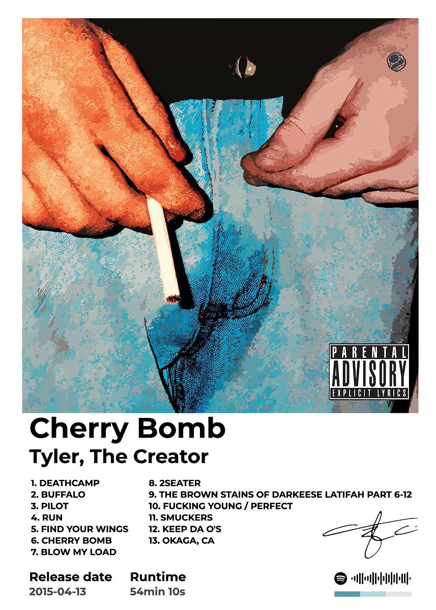 'Tyler the creator Cherry Bomb Album Cover Art' Poster, picture, metal ...