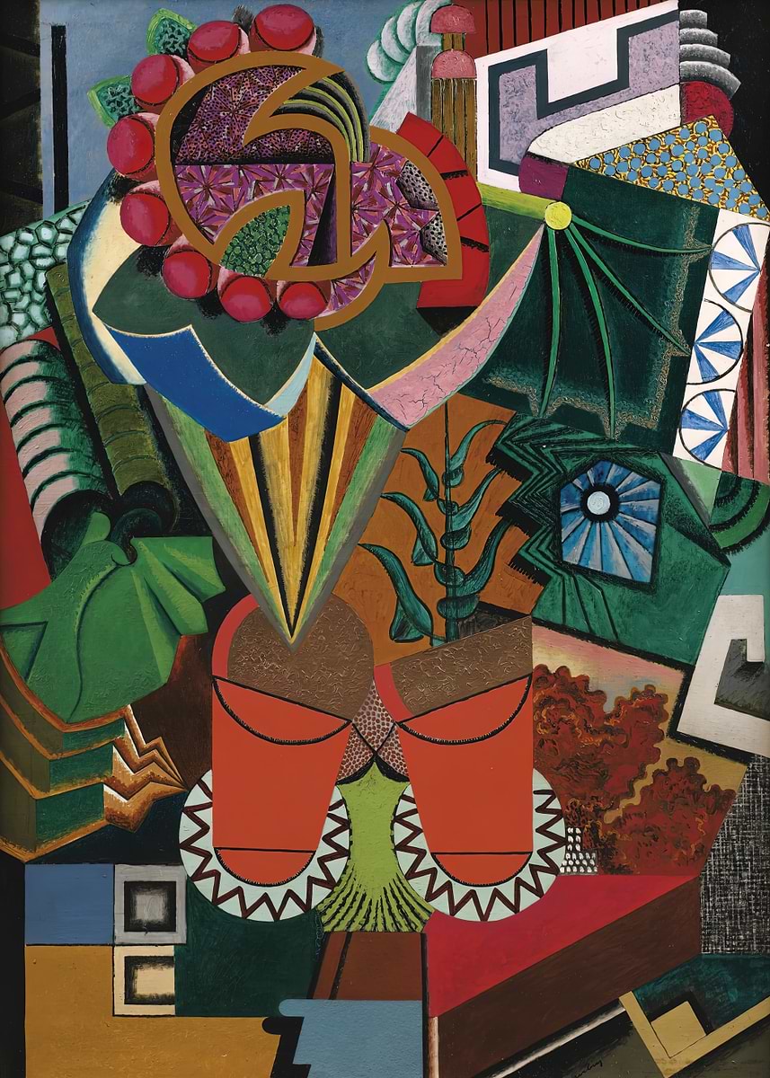'Abstract Still Life with Geometric Shapes' Poster, picture, metal ...
