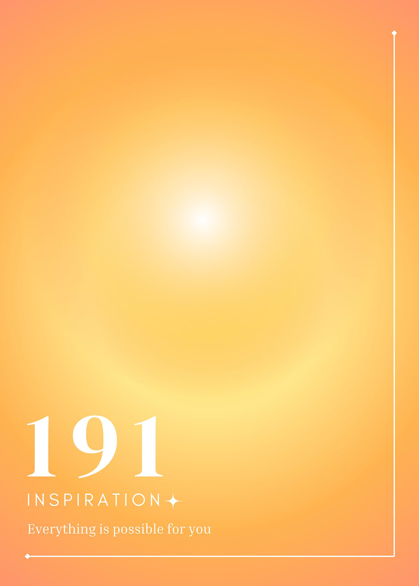 'Inspirational 191 Angel numbers aura' Poster, picture, metal print ...