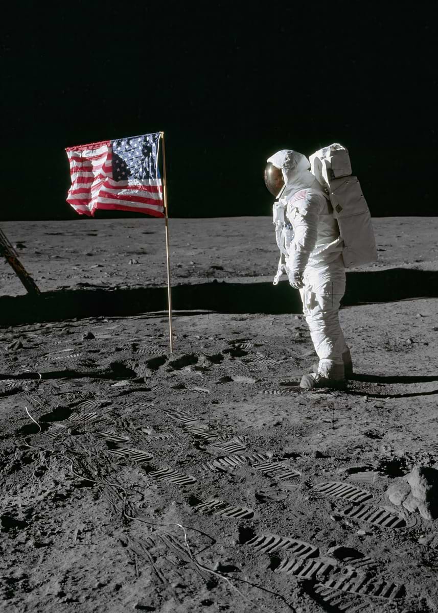 'One Small Step on the Moon' Poster, picture, metal print, paint by ...