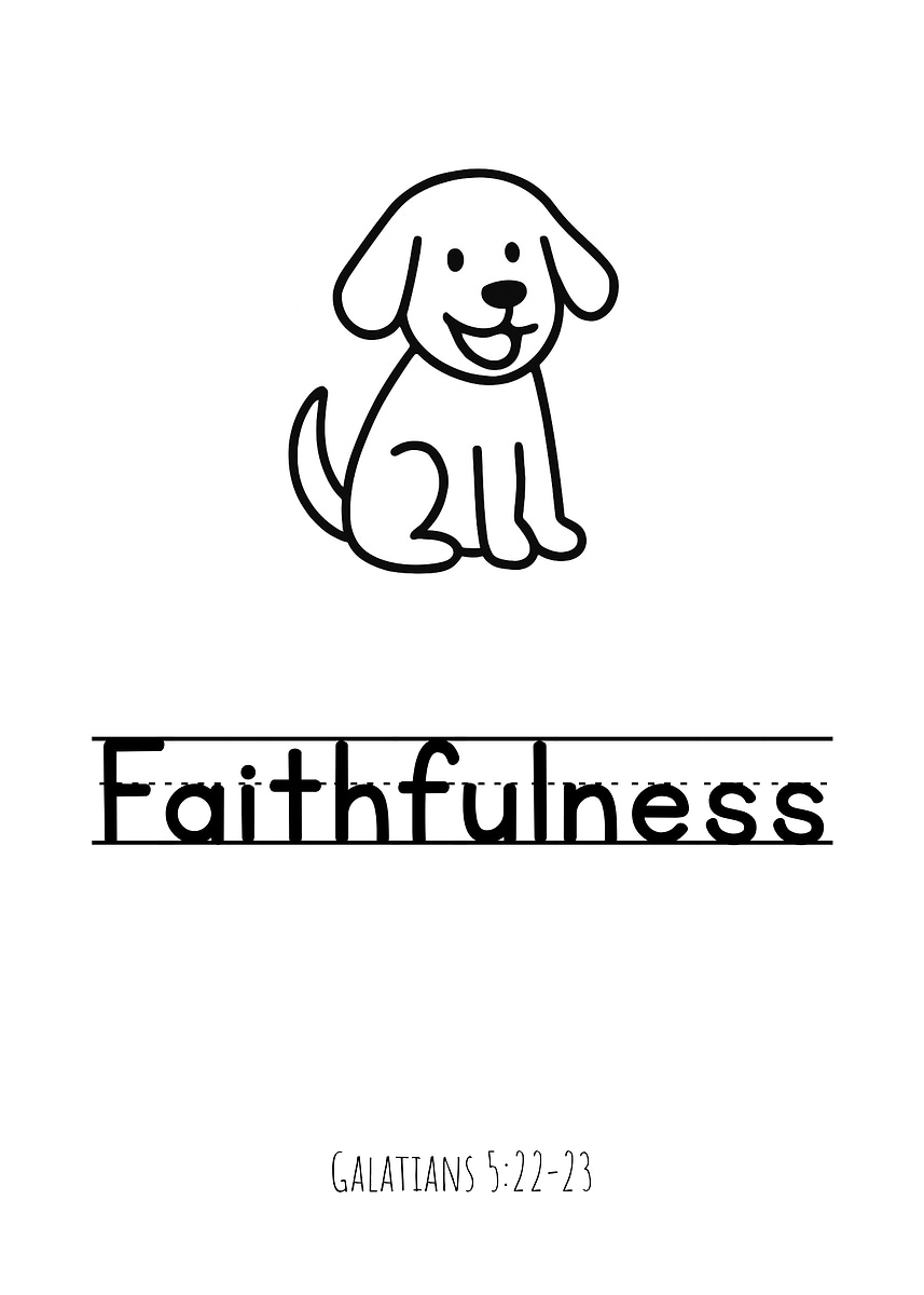 'Faithfulness - Loyal Dog Christian Kids Wall Decor ' Poster, picture ...