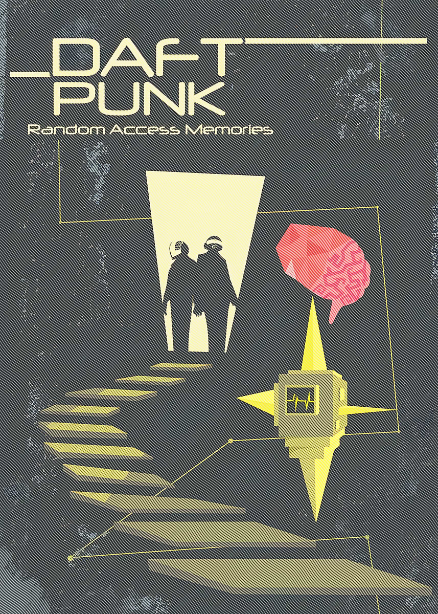 'Daft Punk Random Access Memories Artwork' Poster, picture, metal print ...