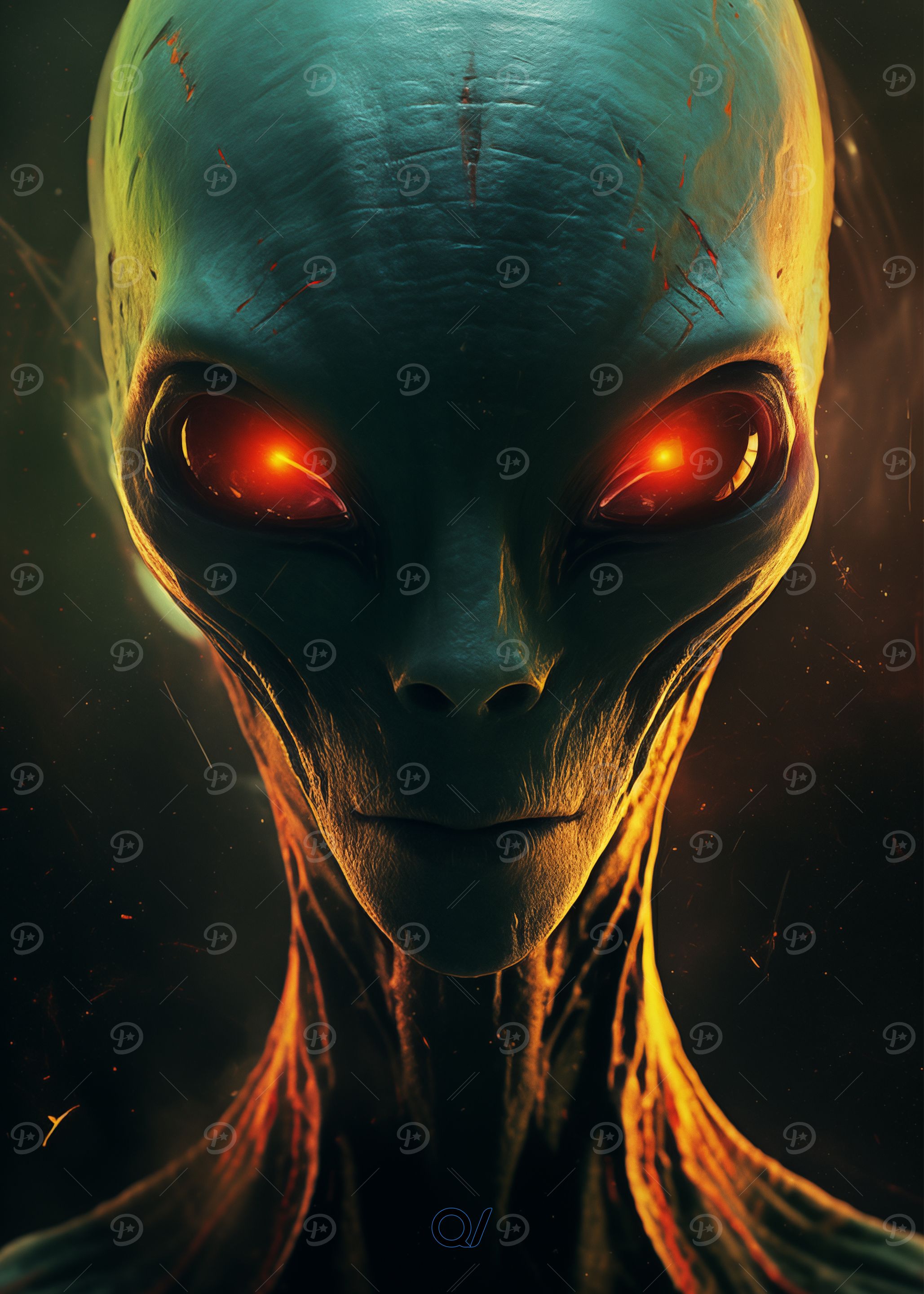 Xenomorph With Red Eyes