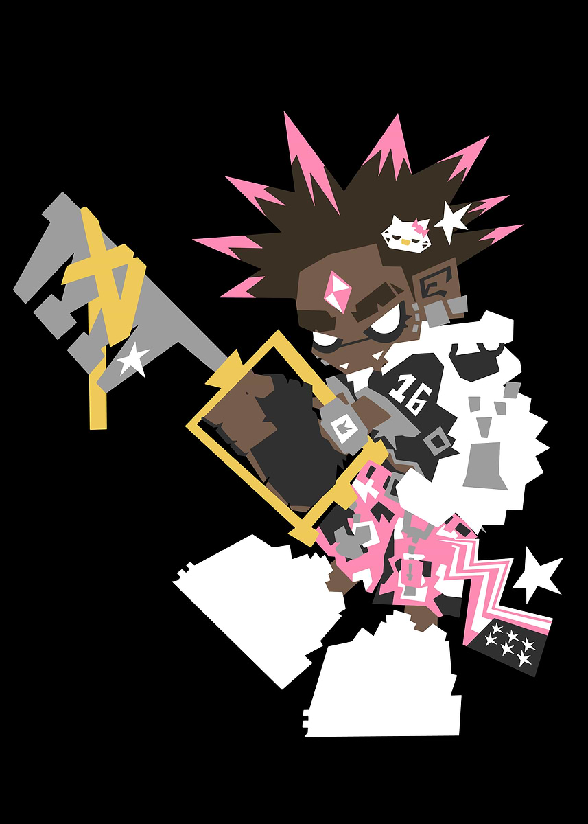 'Lil Uzi Vert Abstract Character ' Poster, picture, metal print, paint ...