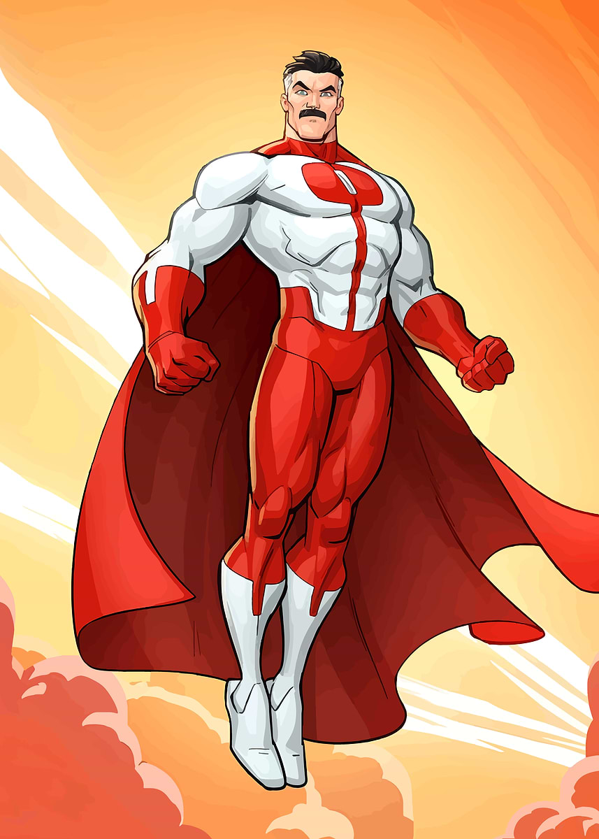 'Omni-Man Superhero invincible' Poster, picture, metal print, paint by ...