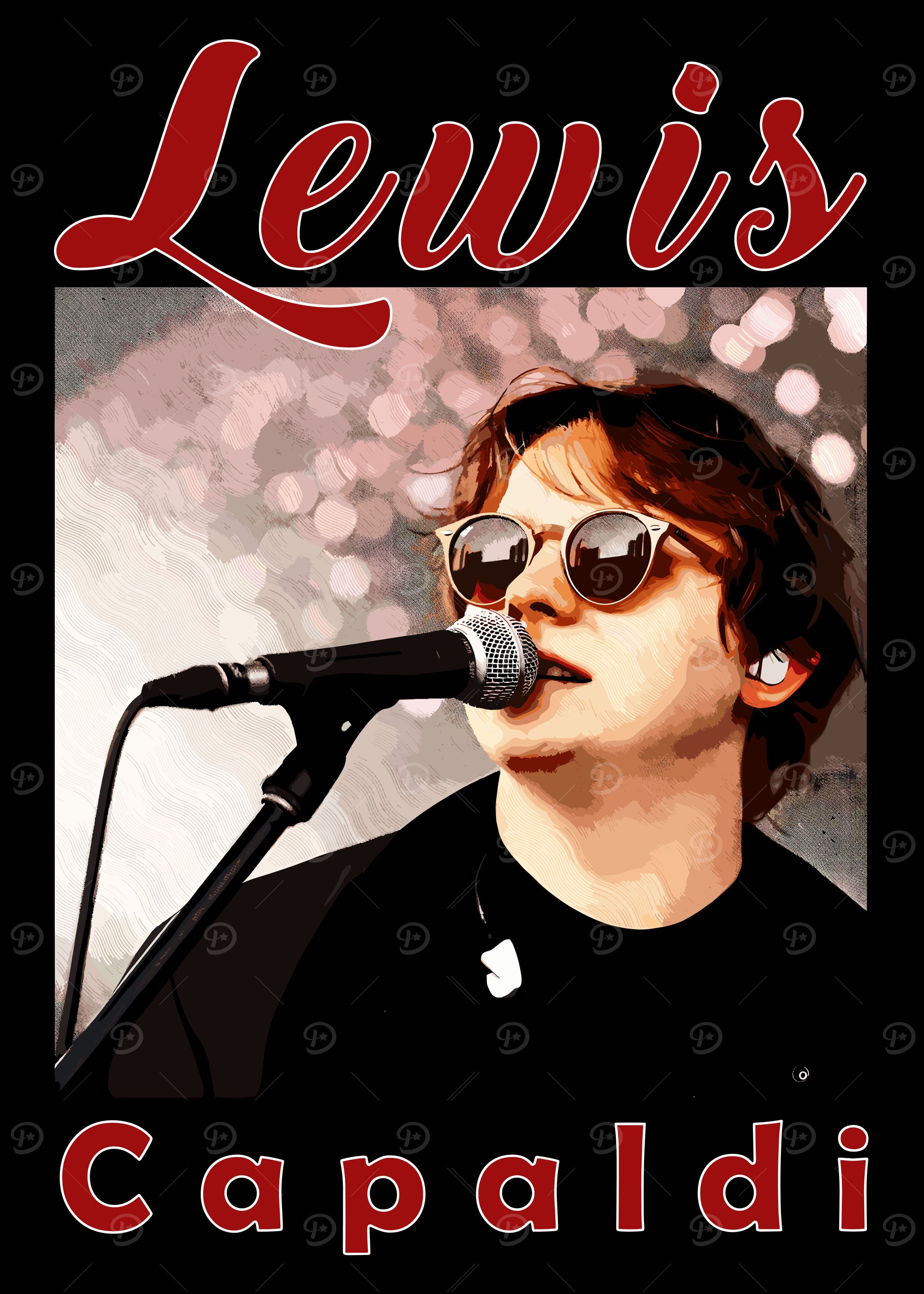 'Lewis Capaldi' Poster, picture, metal print, paint by Infini Creative ...