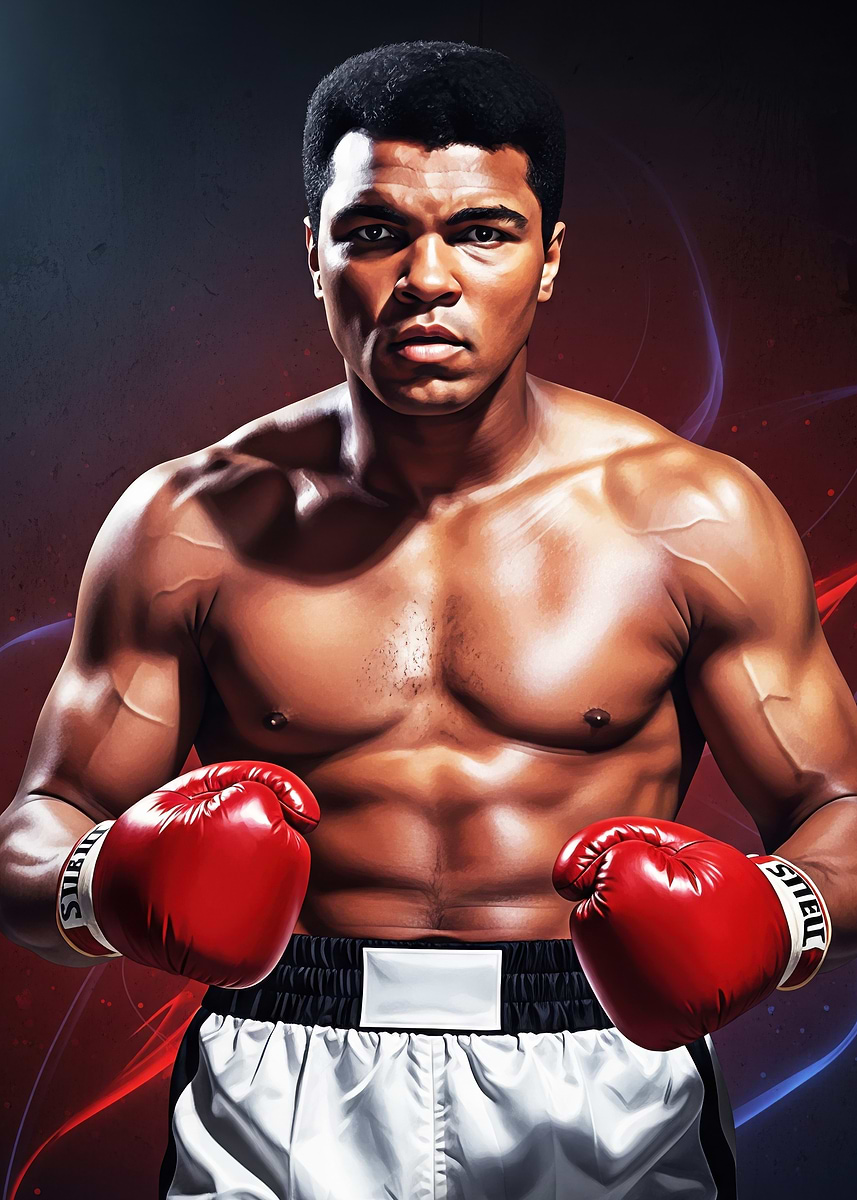 'Muhammad Ali Portrait' Poster, picture, metal print, paint by ...