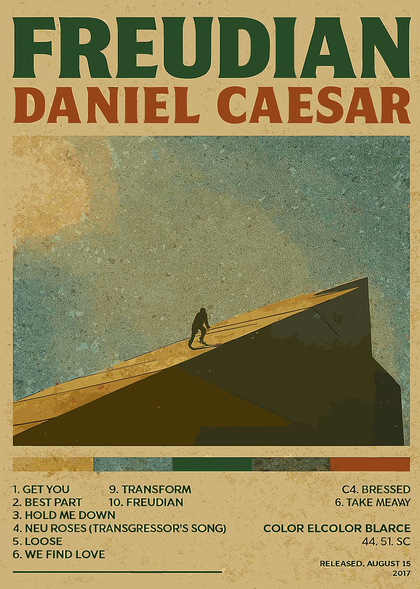 'Freudian Daniel Caesar Album Cover' Poster, picture, metal print ...