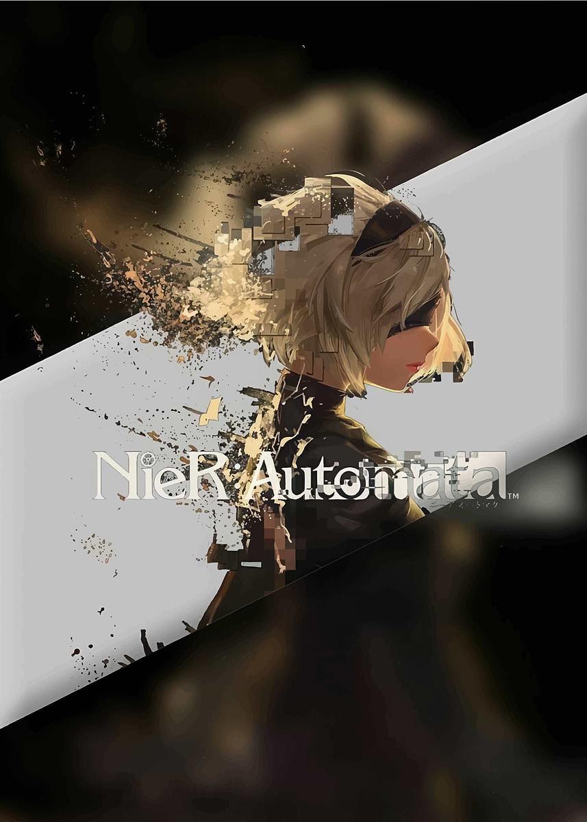 'NieR: Automata 2B Digital Art' Poster, picture, metal print, paint by ...