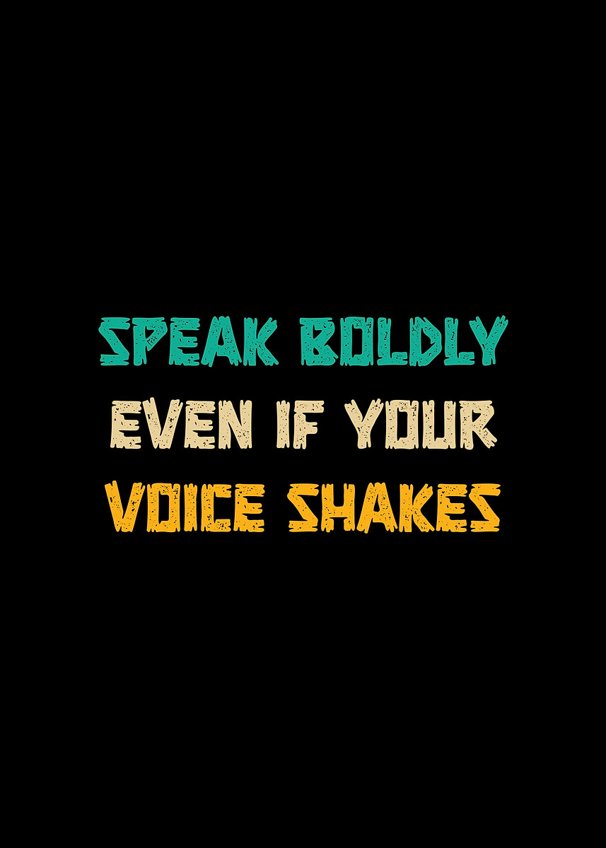 'Speak Boldly Inspirational Retro Motivation' Poster, picture, metal ...
