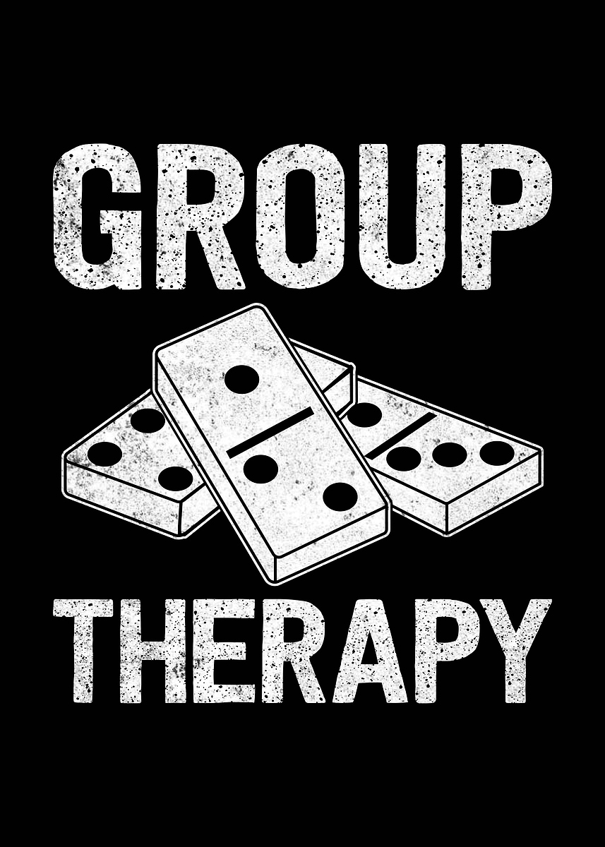 'Group Therapy Dominoes' Poster, picture, metal print, paint by motiv8 | Displate