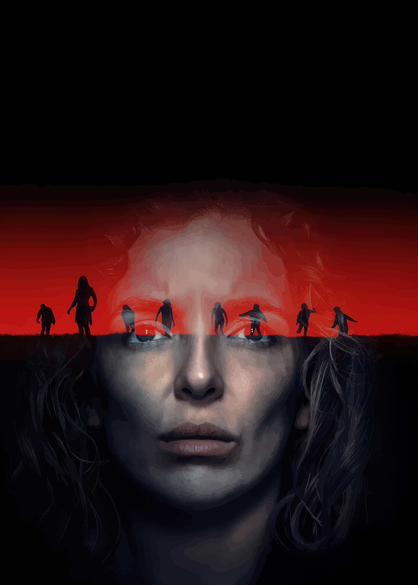 'Woman's Portrait with Zombie Horde Overlay' Poster, picture, metal ...