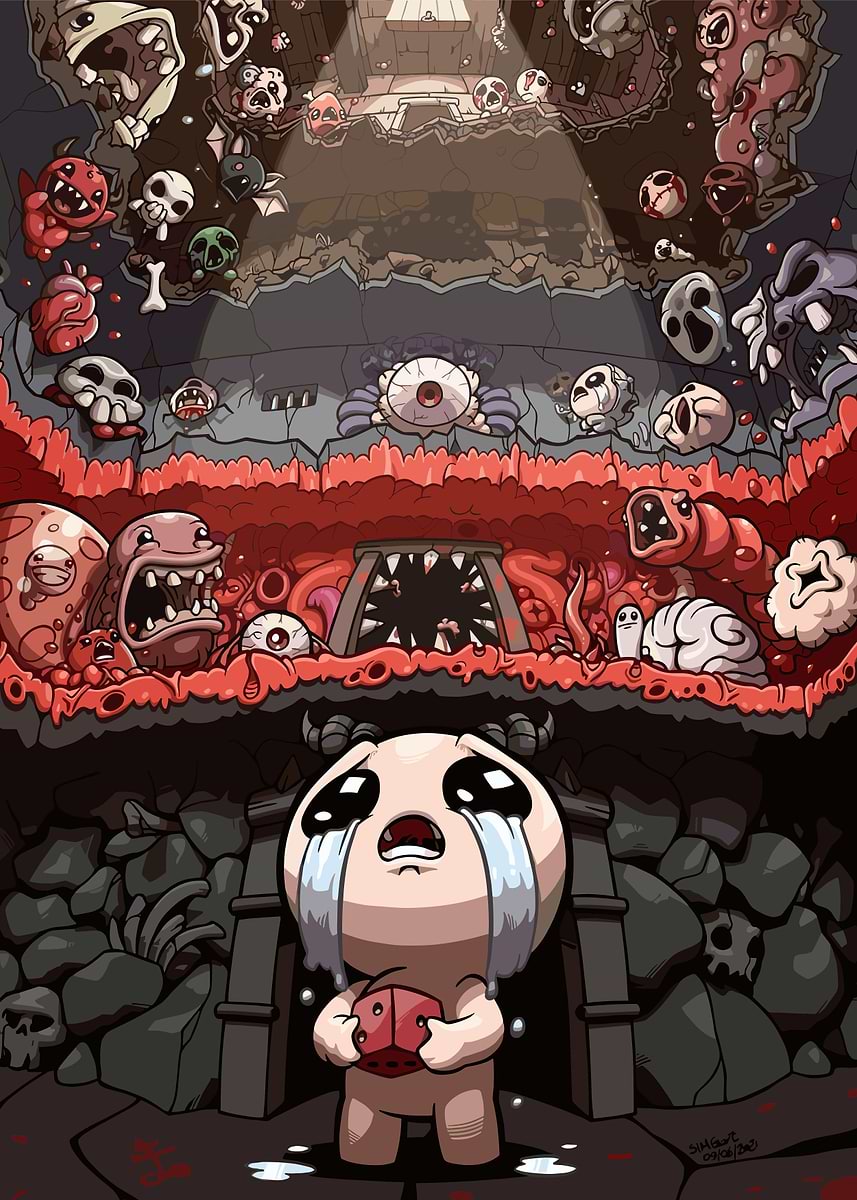 'The Binding of Isaac Fanart' Poster, picture, metal print, paint by ...