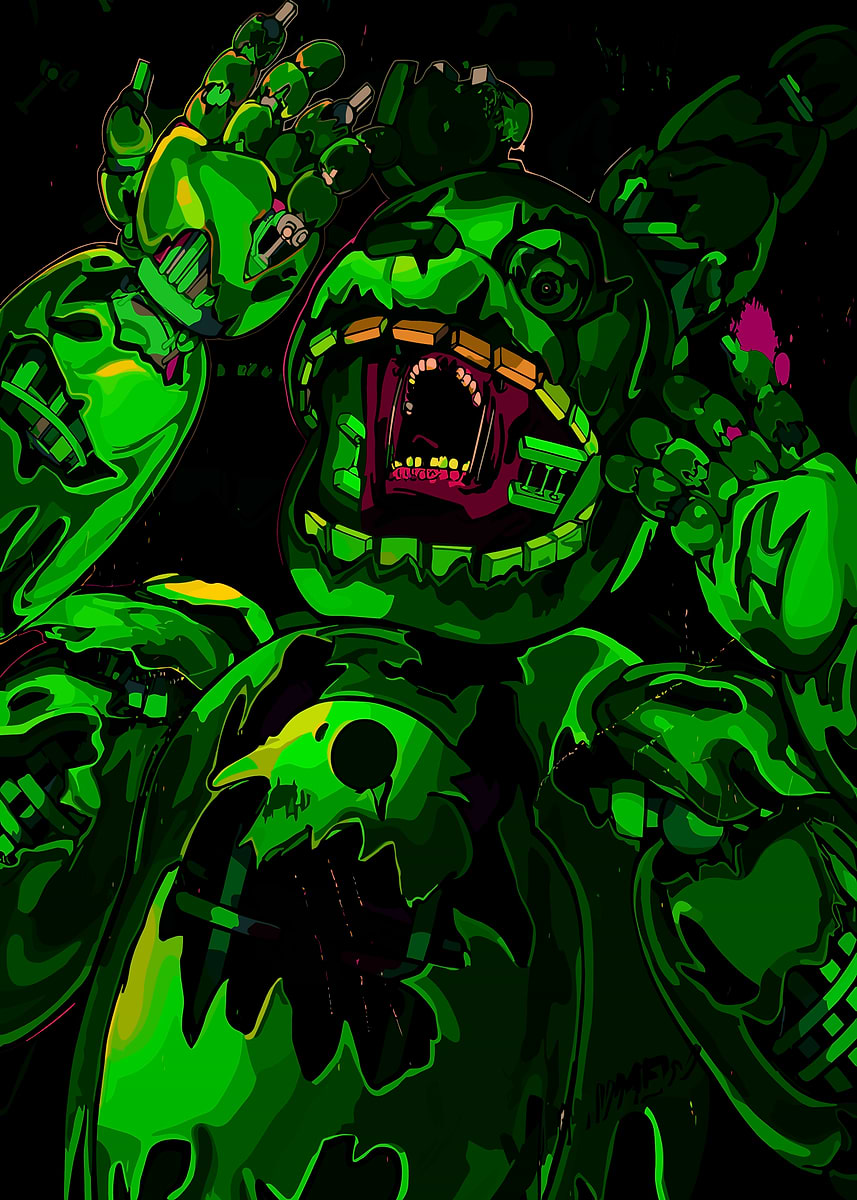 'Radioactive Animatronic Horror' Poster, picture, metal print, paint by ...