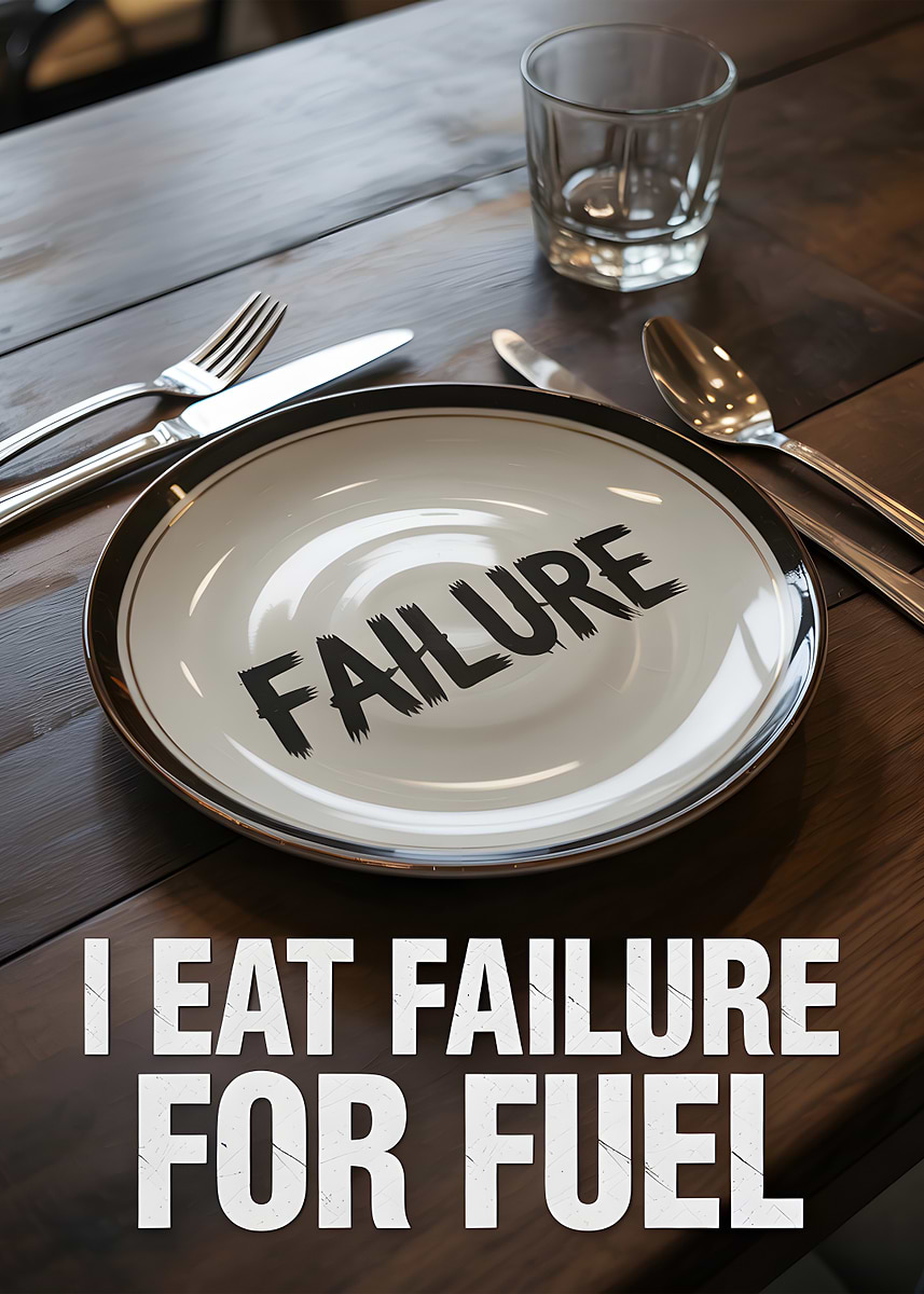 'I Eat Failure For Fuel Motivational Poster' Poster, picture, metal ...