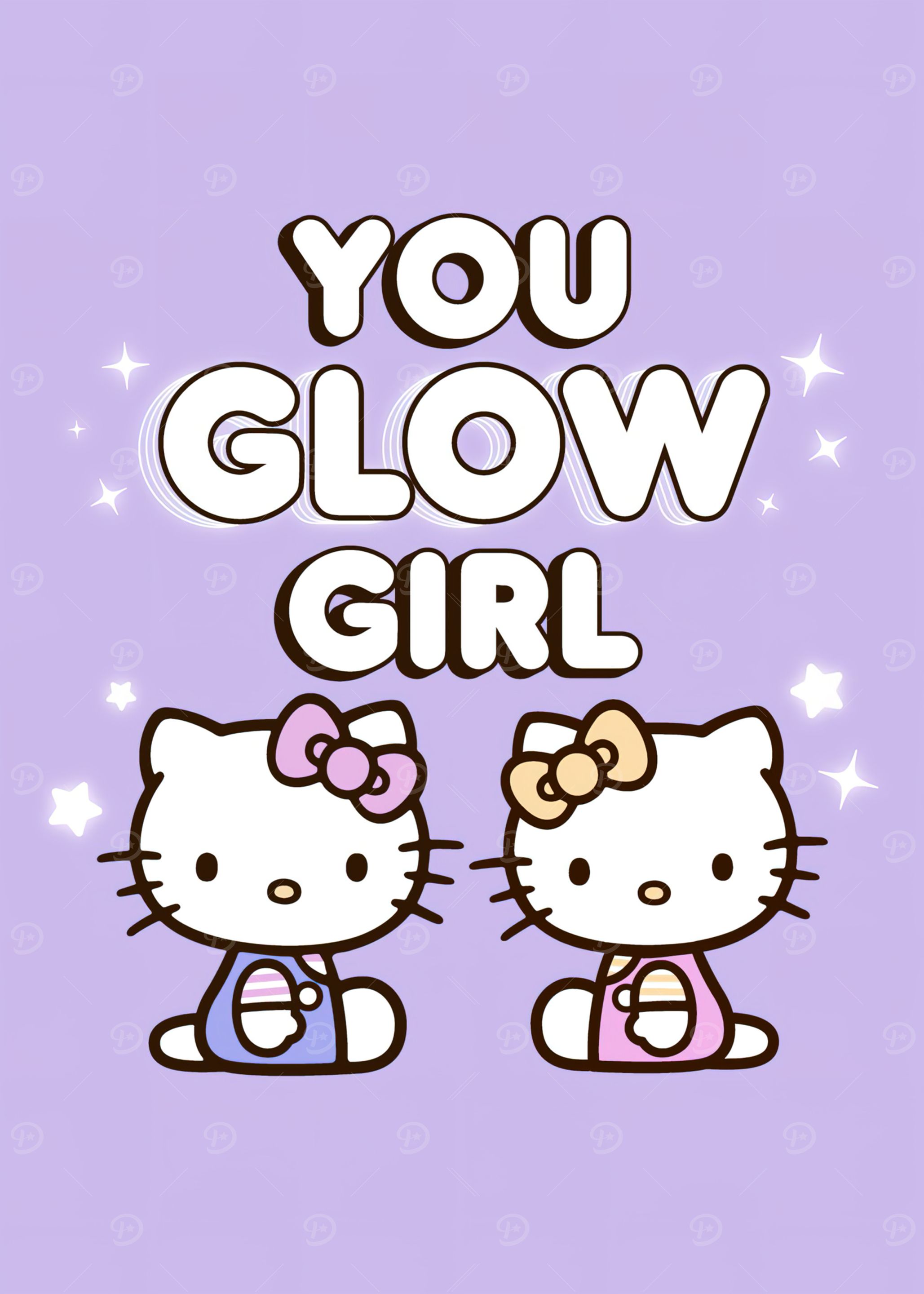 'hello kitty you glow girl' Poster, picture, metal print, paint by Suj ...