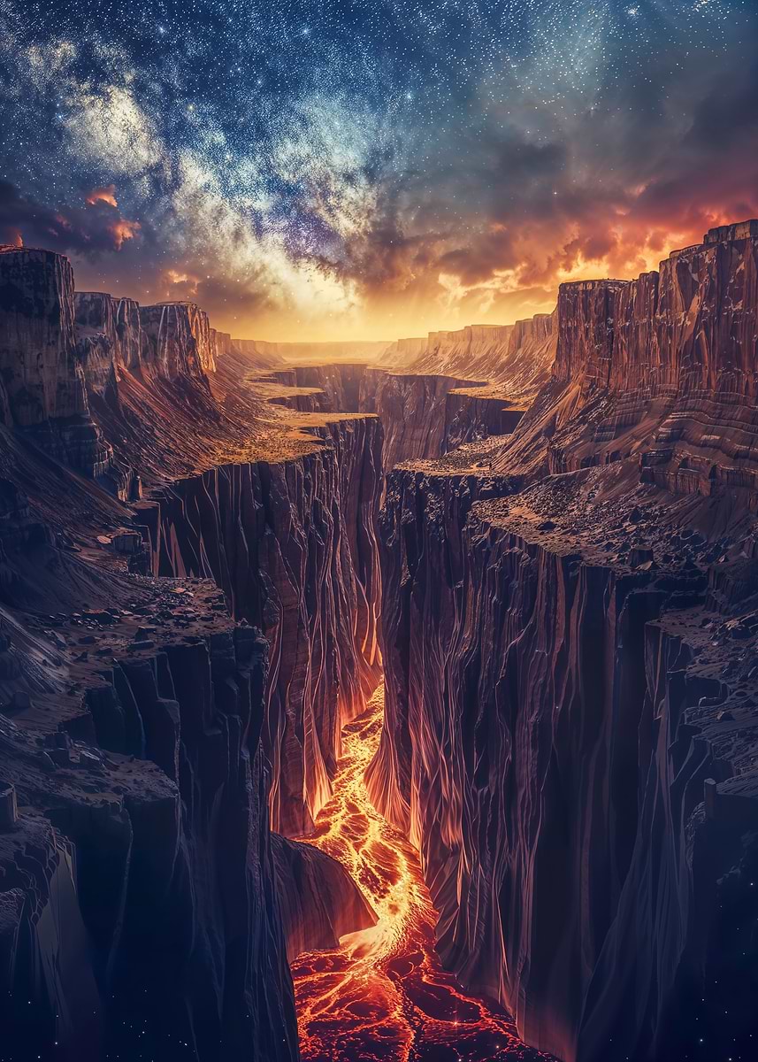 'Colossal Canyon' Poster, picture, metal print, paint by ...
