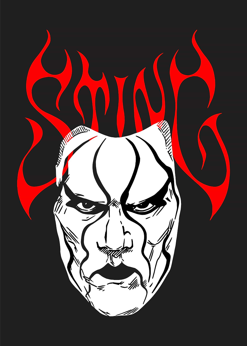 'Sting Wrestling Character Portrait' Poster, picture, metal print ...
