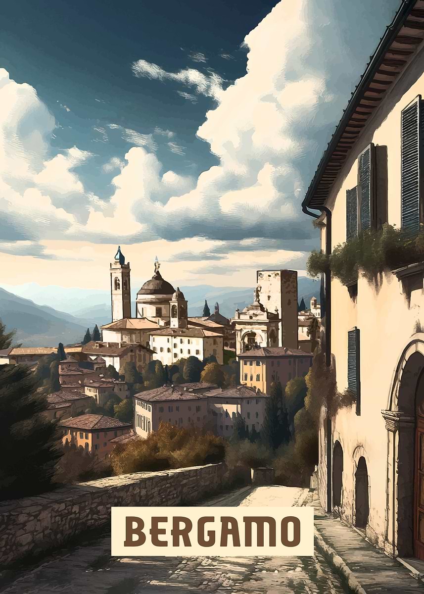 'Bergamo' Poster, picture, metal print, paint by Bo Kev | Displate