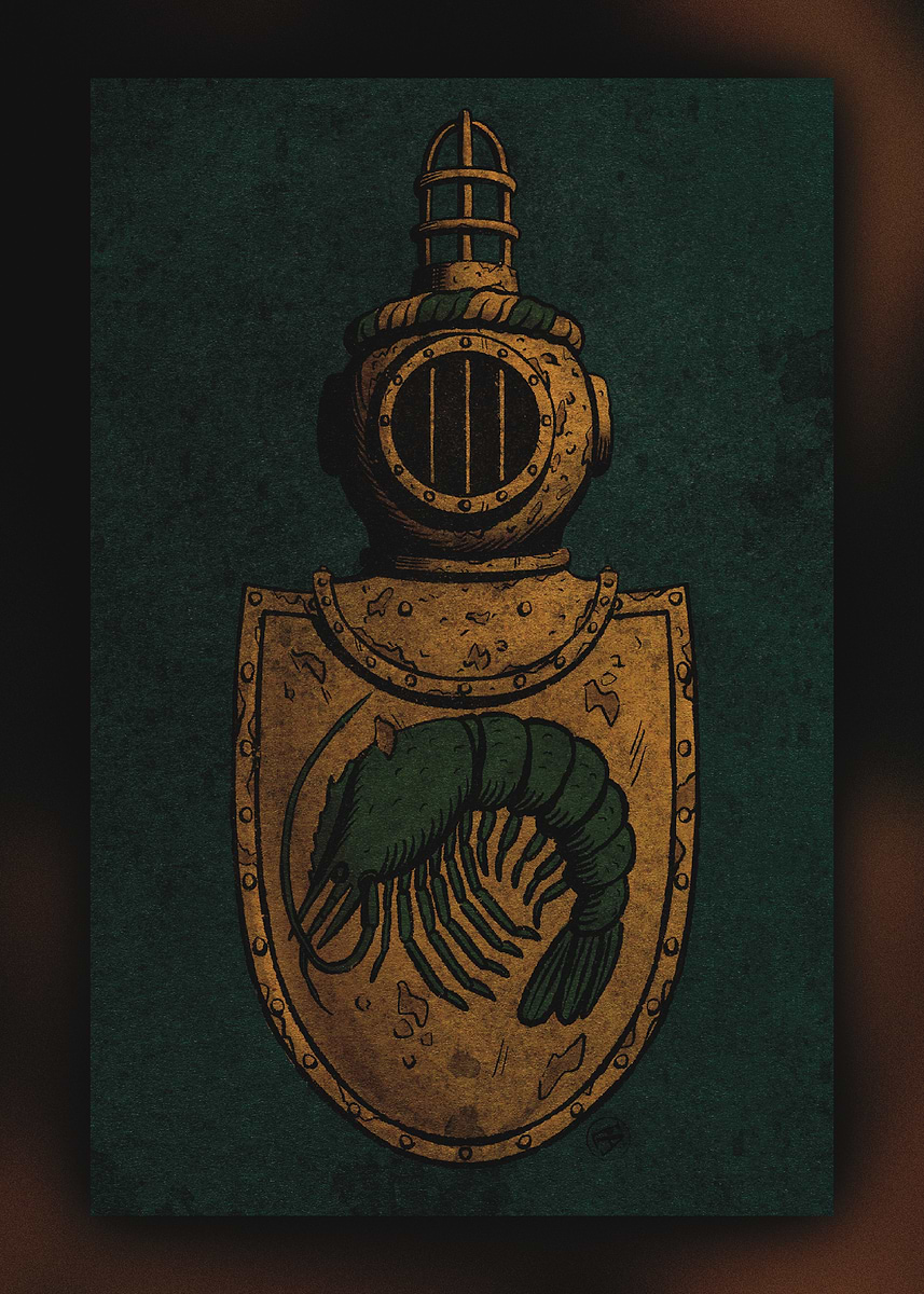 'Arms of the Wretched Deep' Poster, picture, metal print, paint by Luke ...
