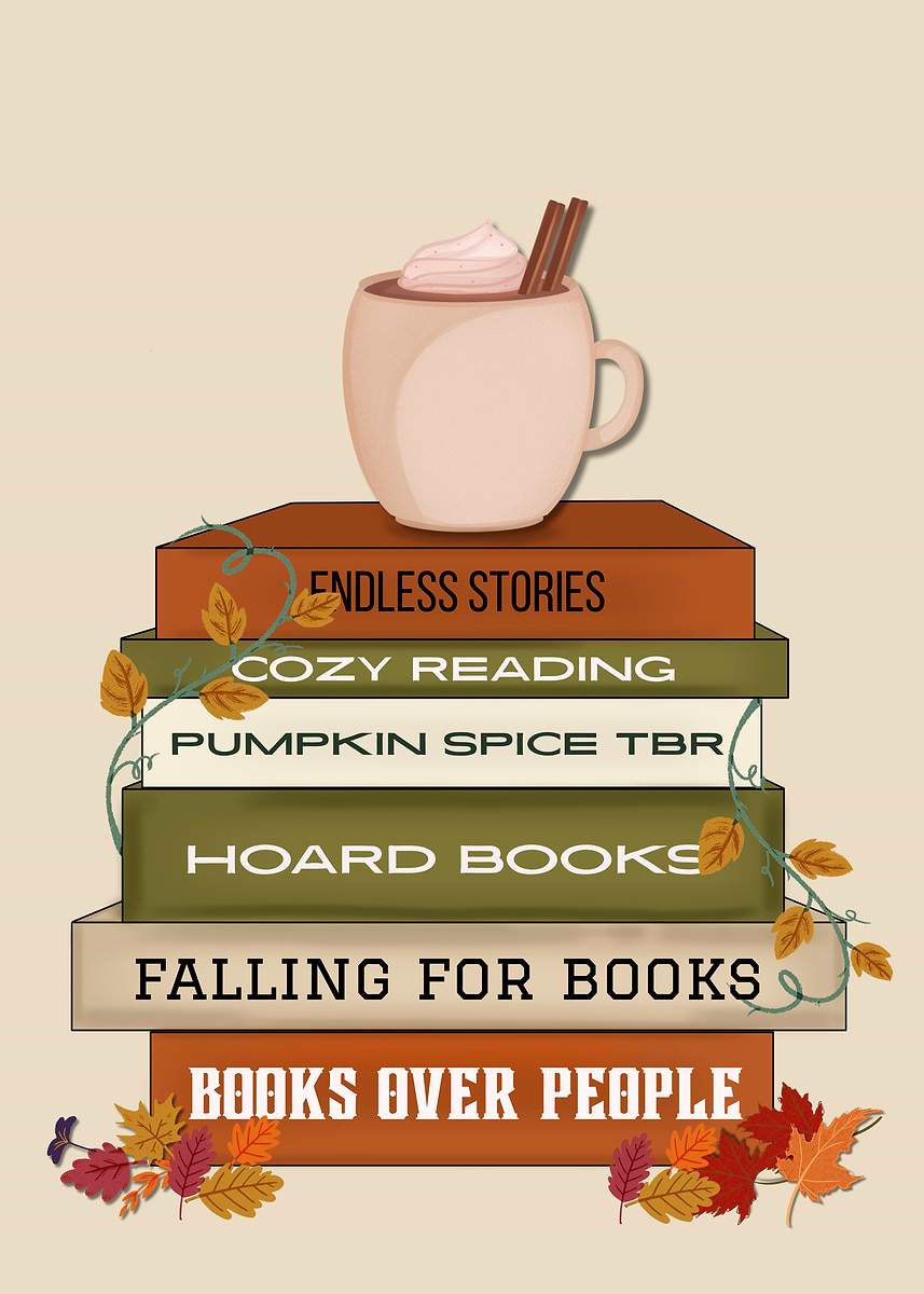 'Books Lover Poster' Poster, picture, metal print, paint by Anam Hanif ...