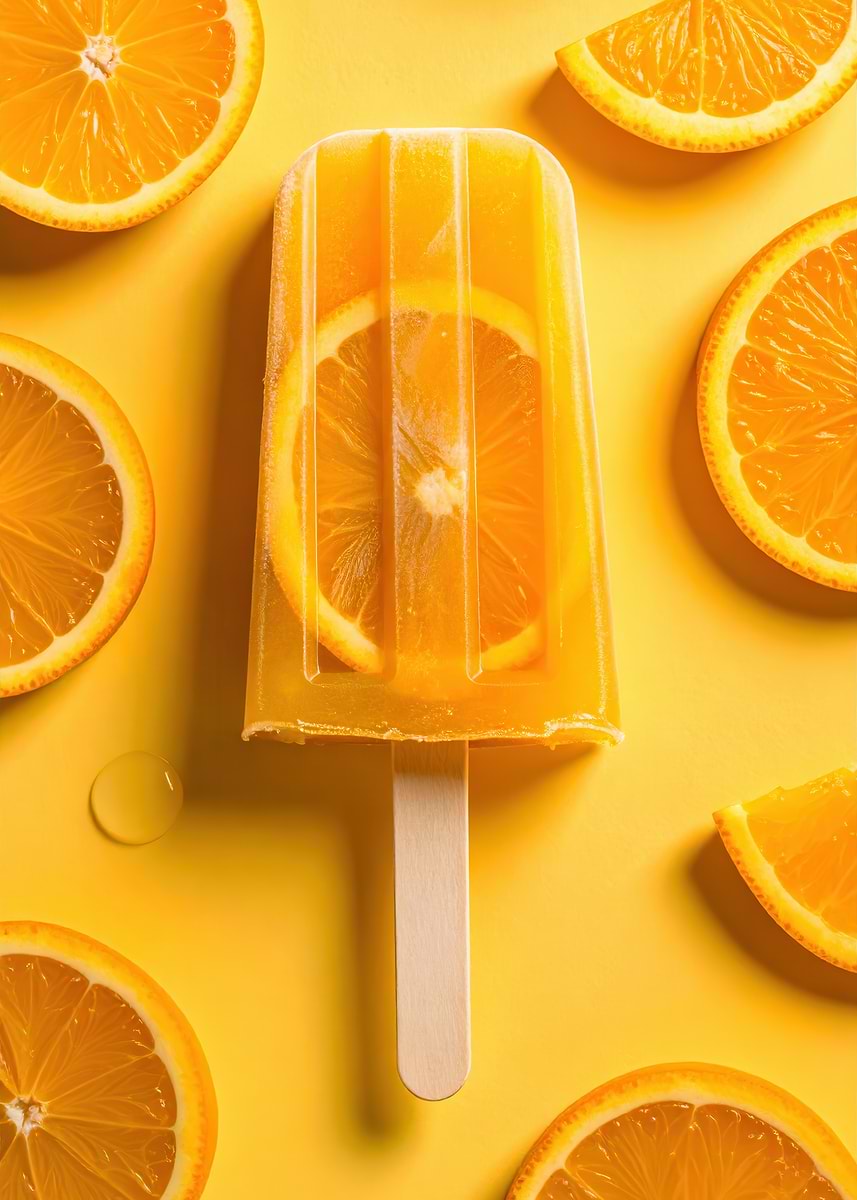 'Orange Popsicle with Orange Slices' Poster, picture, metal print ...