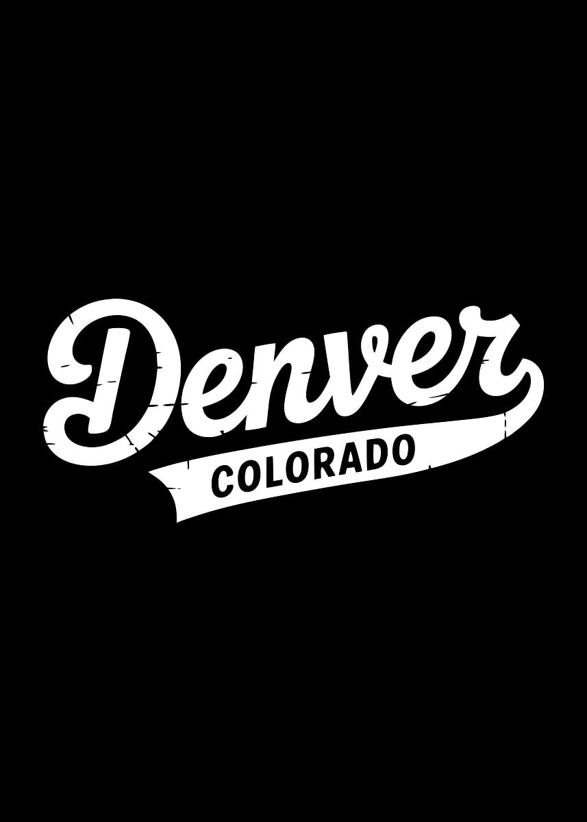 'Denver Colorado Typography' Poster, picture, metal print, paint by ...