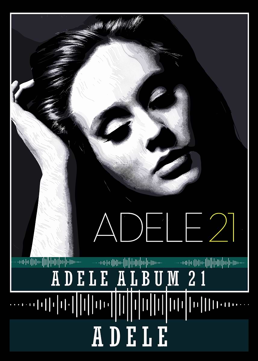 'Adele Album' Poster, picture, metal print, paint by Fantasial Tofu ...