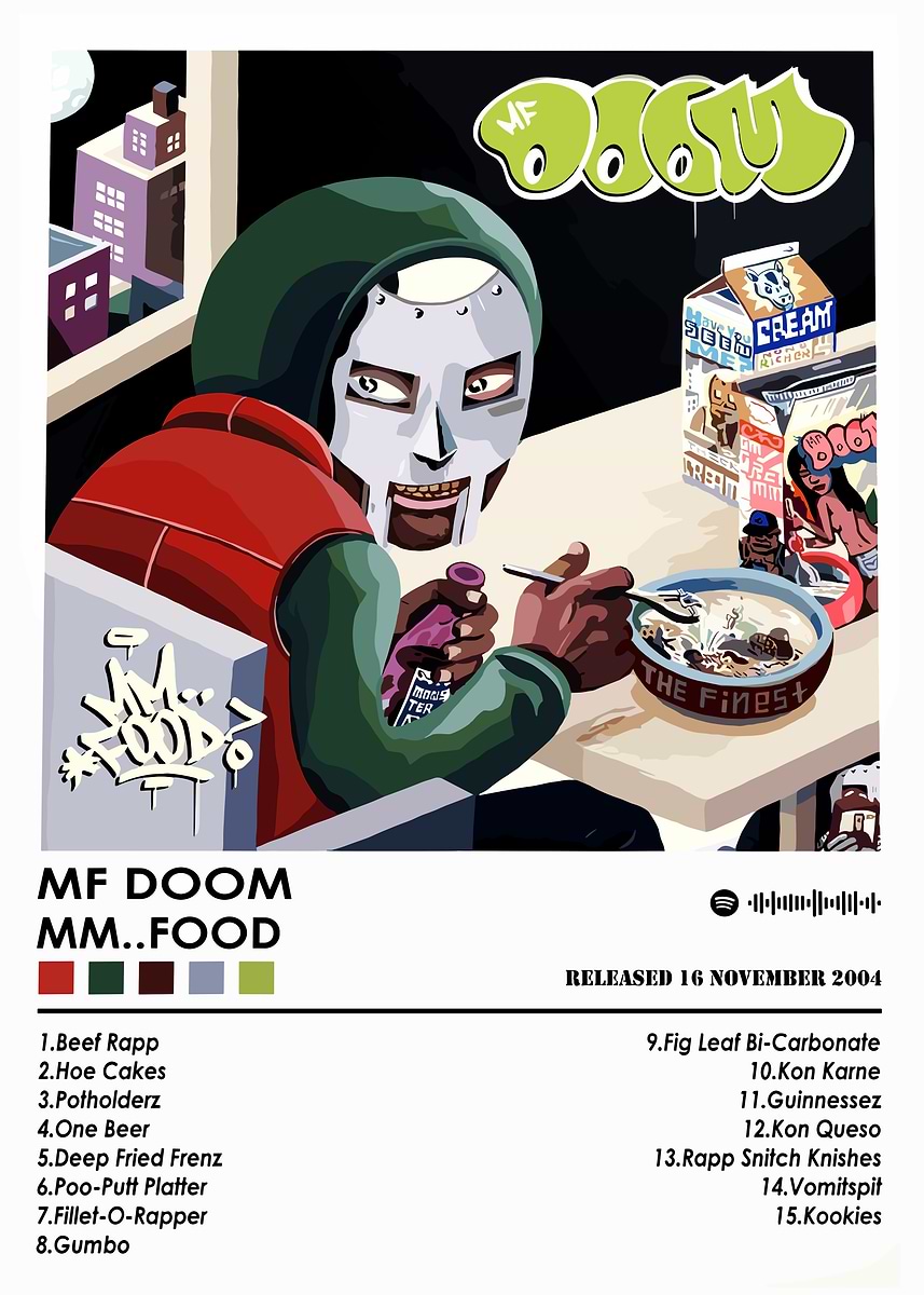 'MF DOOM MM..FOOD Album Cover' Poster, picture, metal print, paint by ...